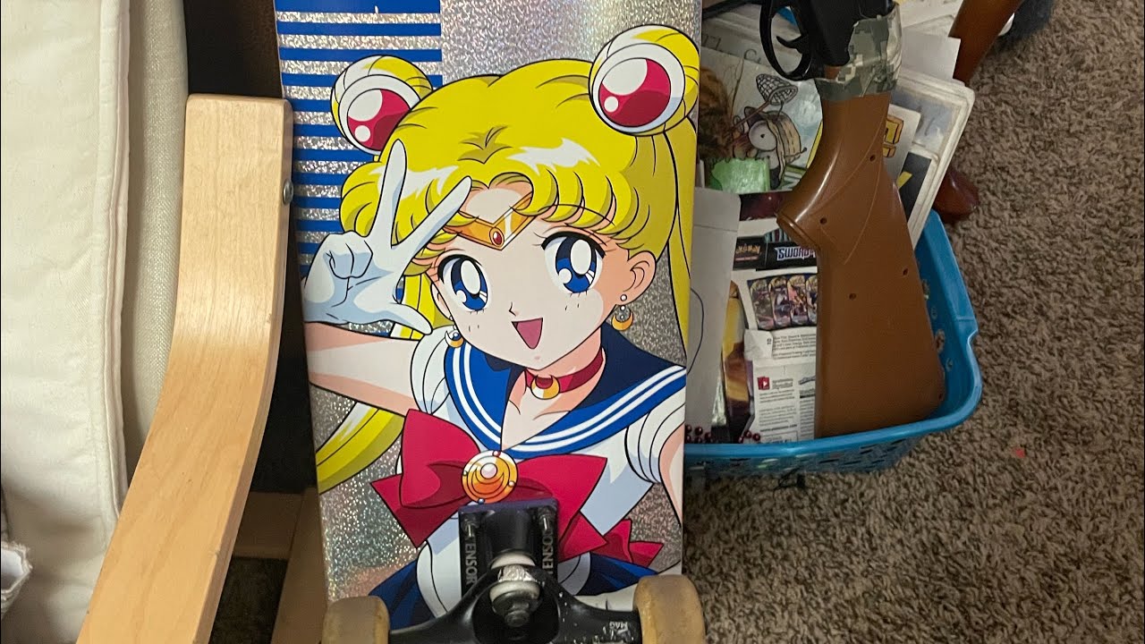 Sailor moon primitive skate deck - YouTube