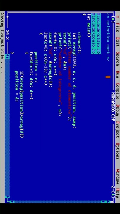 C Programs Array Selection Sort Cprogrmming Youtubeshorts Youtube