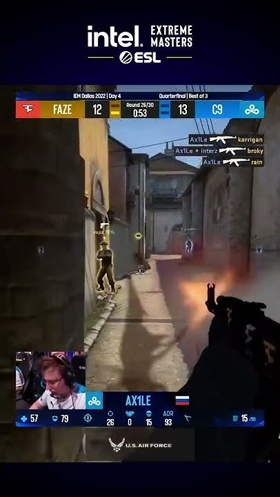 Cloud9 Ax1le gets a 4k spraydown vs FaZe #short #shorts #csgo #colonge - YouTube