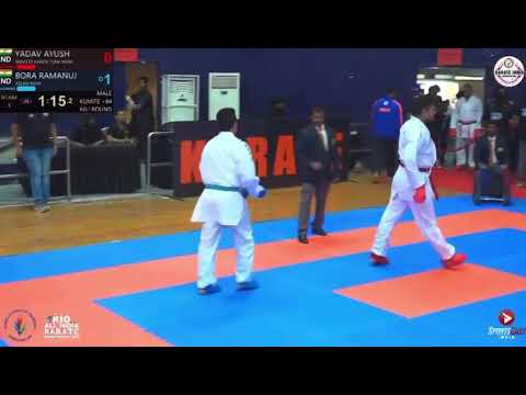 Ayush Yadav vs ramanuj bora 4th kio national karate championship 2025 Telangana Hyderabad