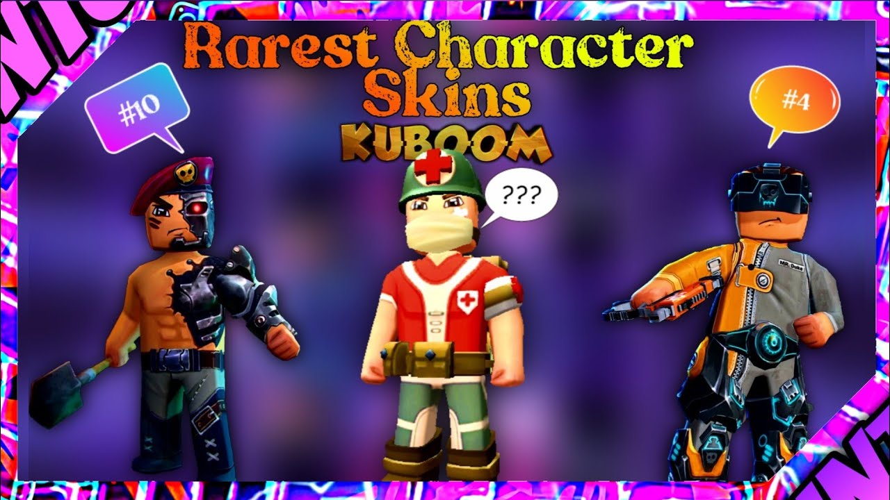 [KUBOOM] | Top 10 "Rarest Character Skins" | #Kuboom #Kубум - YouTube