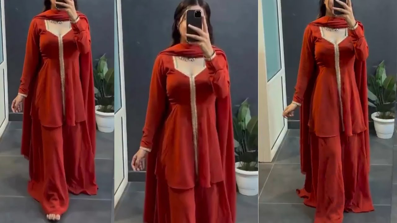🔥trendy front open peplum kurti cutting & stitching/front slit kurti ...