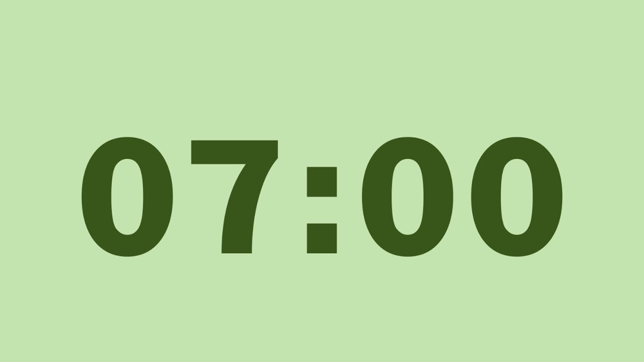 7 Minute Countdown Timer - YouTube