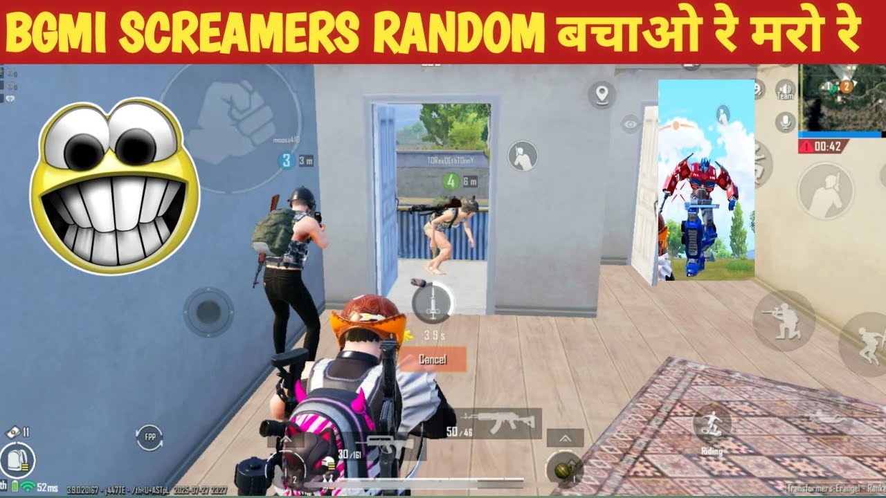 LOUDEST SCREAMING RANDOM TEAMMATE ALL MIC BGMI COMEDY video online ...