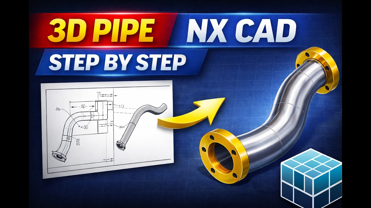 How to Create 3D Pipe in NX CAD | Tube Modeling Step-by-Step #cad #pipe ...