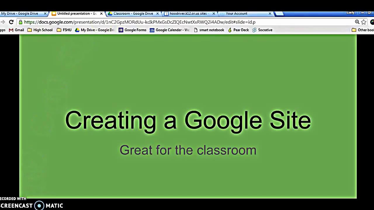Creating a google site - YouTube