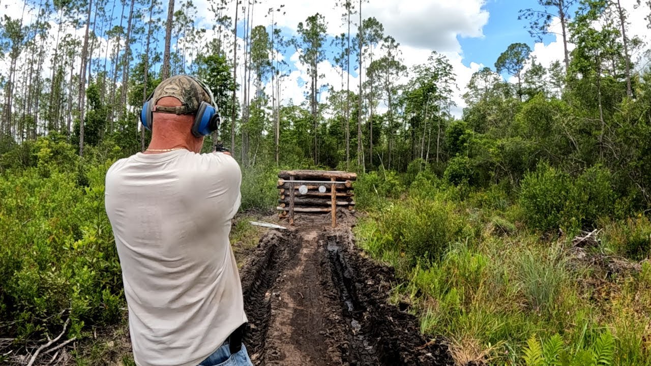 DIY Gun Range Build – Cribbed Log Berm for Safe Shooting - YouTube
