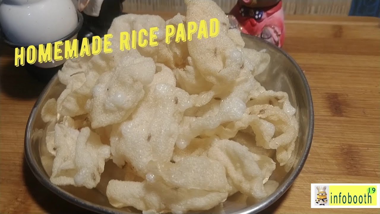 Homemade Rice papad/Crispy Rice crackers - YouTube