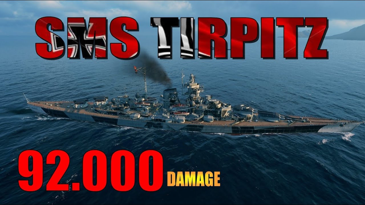 World of warships Tirpitz 97 000 damage gameplay || Doble de tirpitz ...