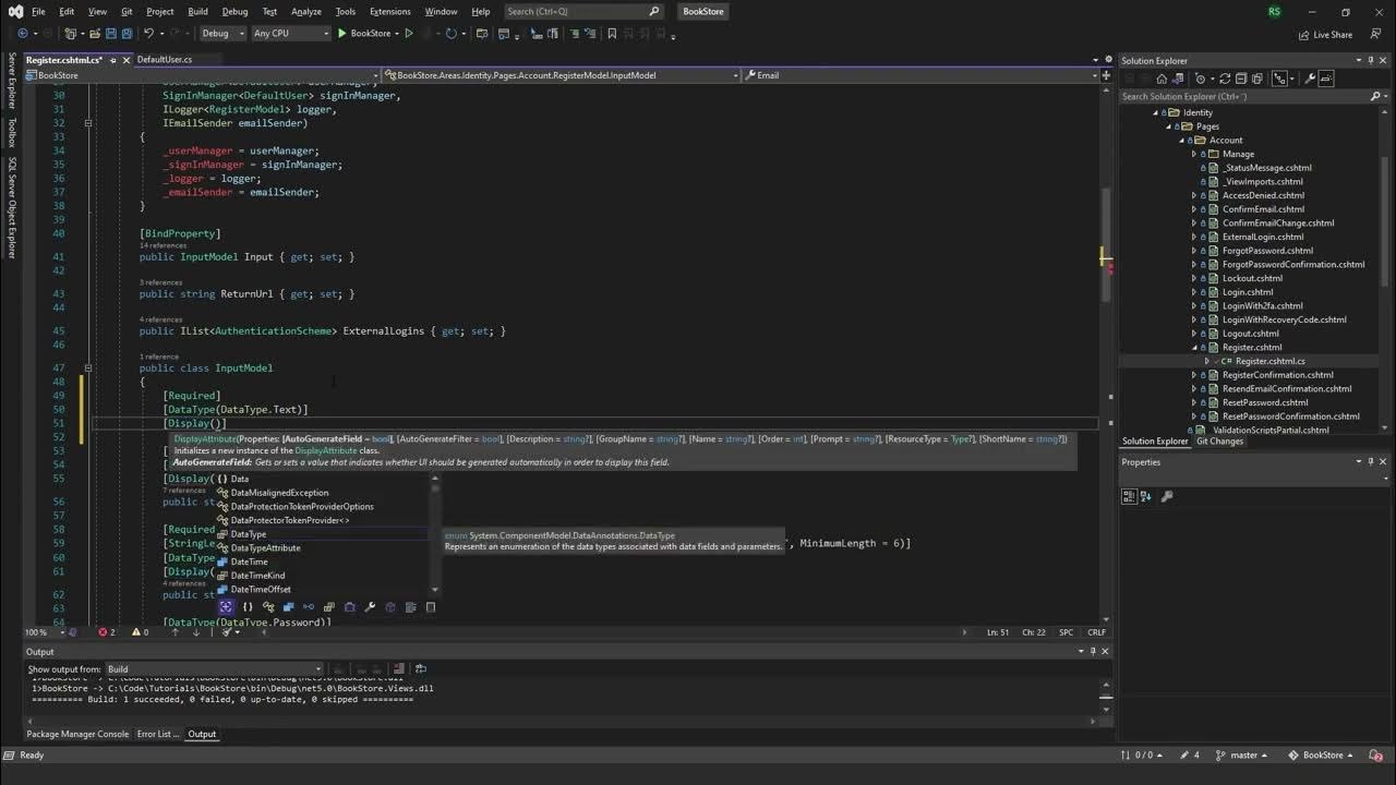 #4 BookStore Webbshop | Add user data to custom IdentityUser class | ASP.NET Core MVC Projekt ...