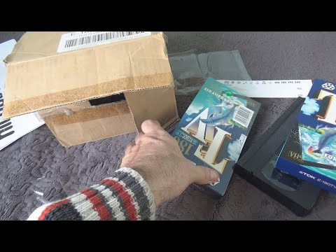 TDK E-180 TV 180 min VHS PAL SECAM Video Cassette Tape Unboxing and Test