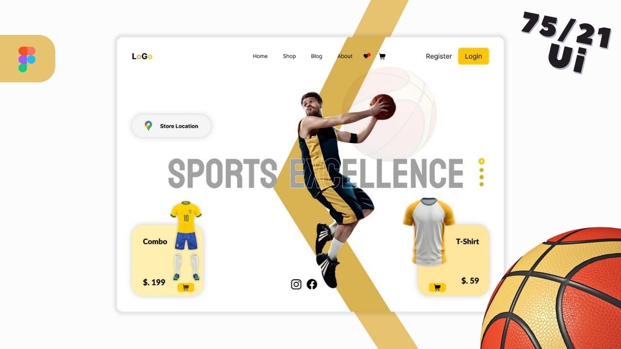 😍 Simple easy sport ui website build in figma || 75 hard day 21 🥳 - YouTube