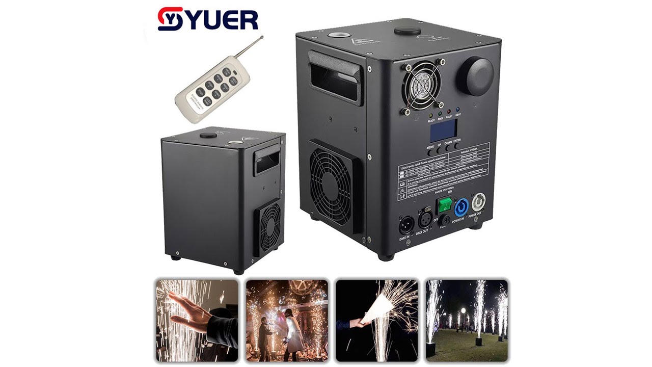 YUER™ 750W Cold Spark Firework Machine For DJ Wedding Celebration Dmx ...