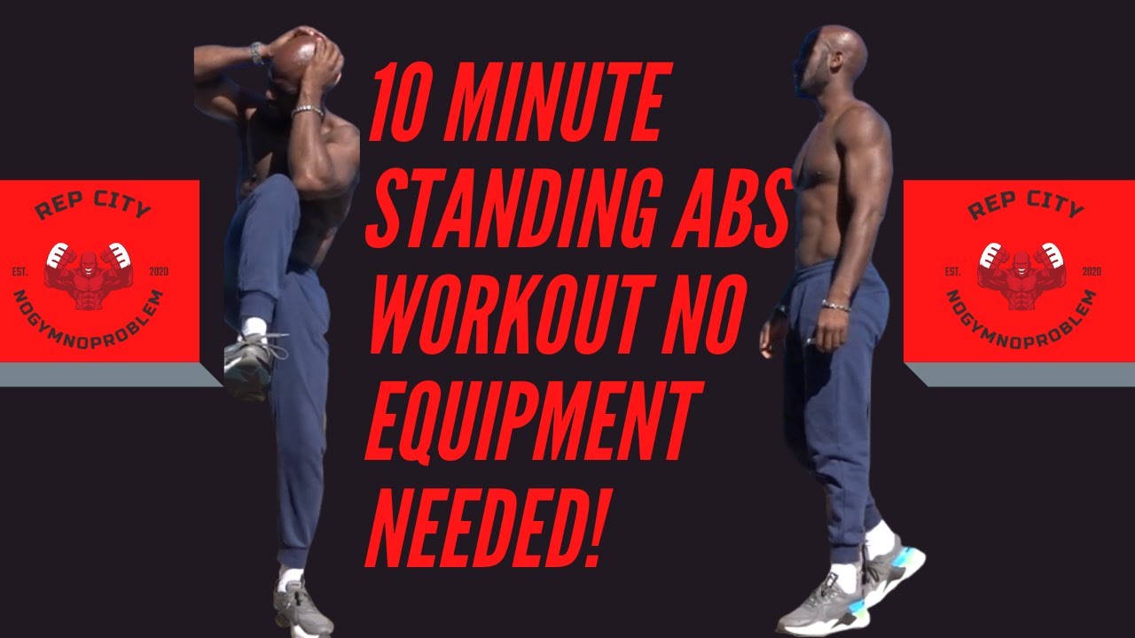 10 Minute Standing Abs Workout No Equipment Needed - YouTube