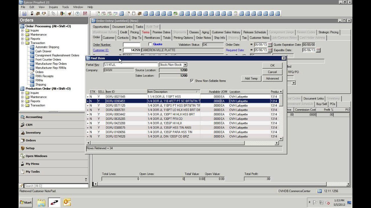 P21-Find Item ID Screen - YouTube