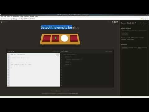 CSS Dinner 25 empty selector - YouTube