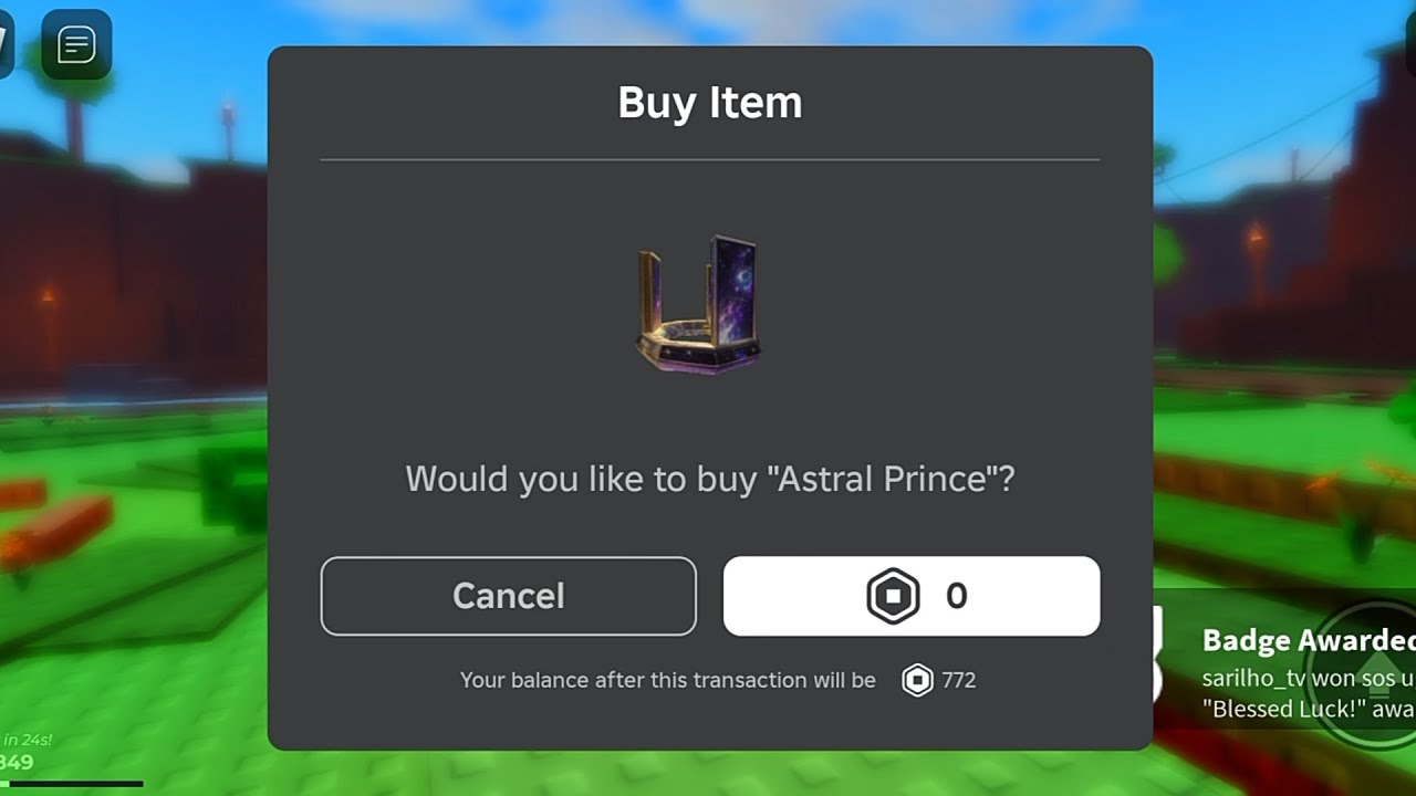 Getting Astral Prince - Free Limited UGC in Roblox - YouTube