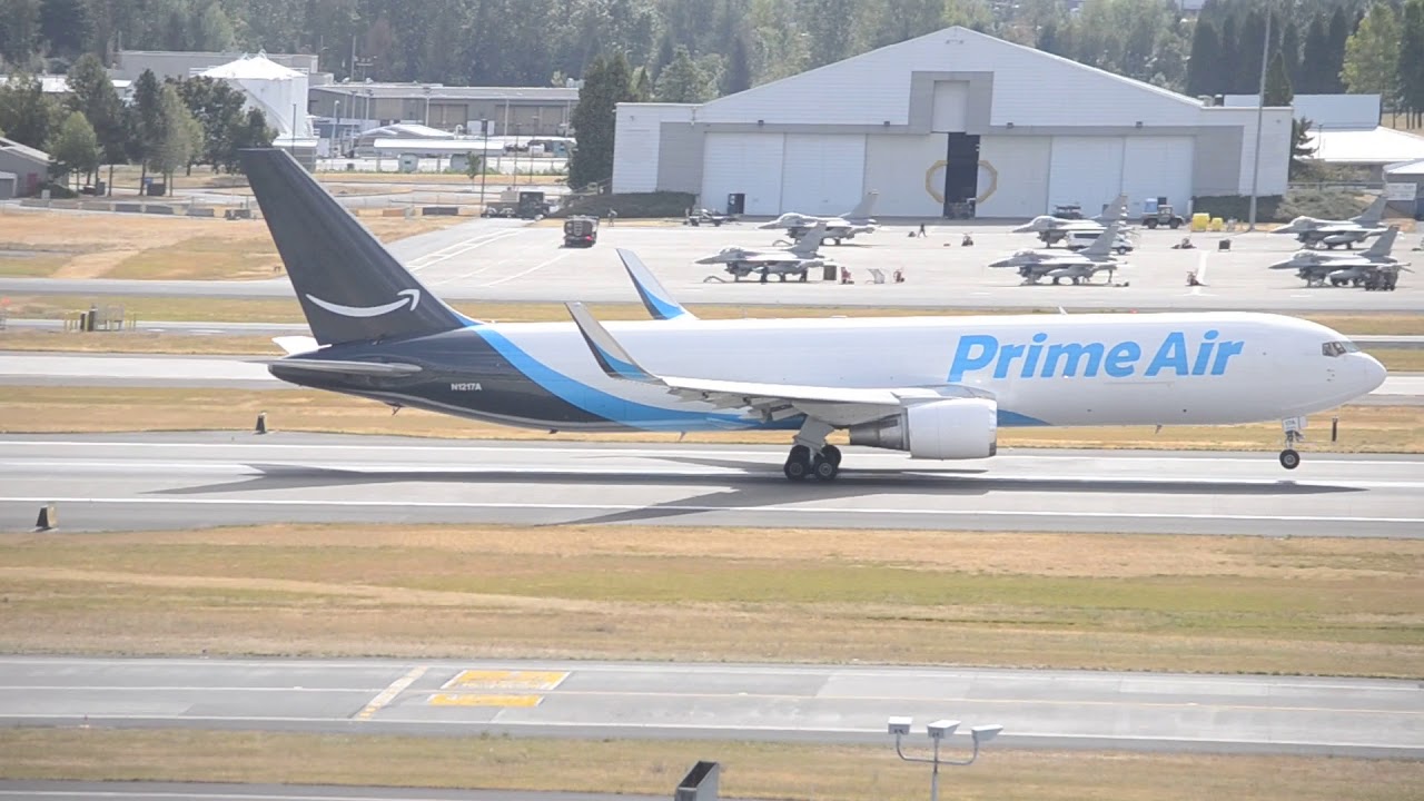 Prime Air Boeing 767-300ERBCF [N1217A] Takeoff From PDX - YouTube