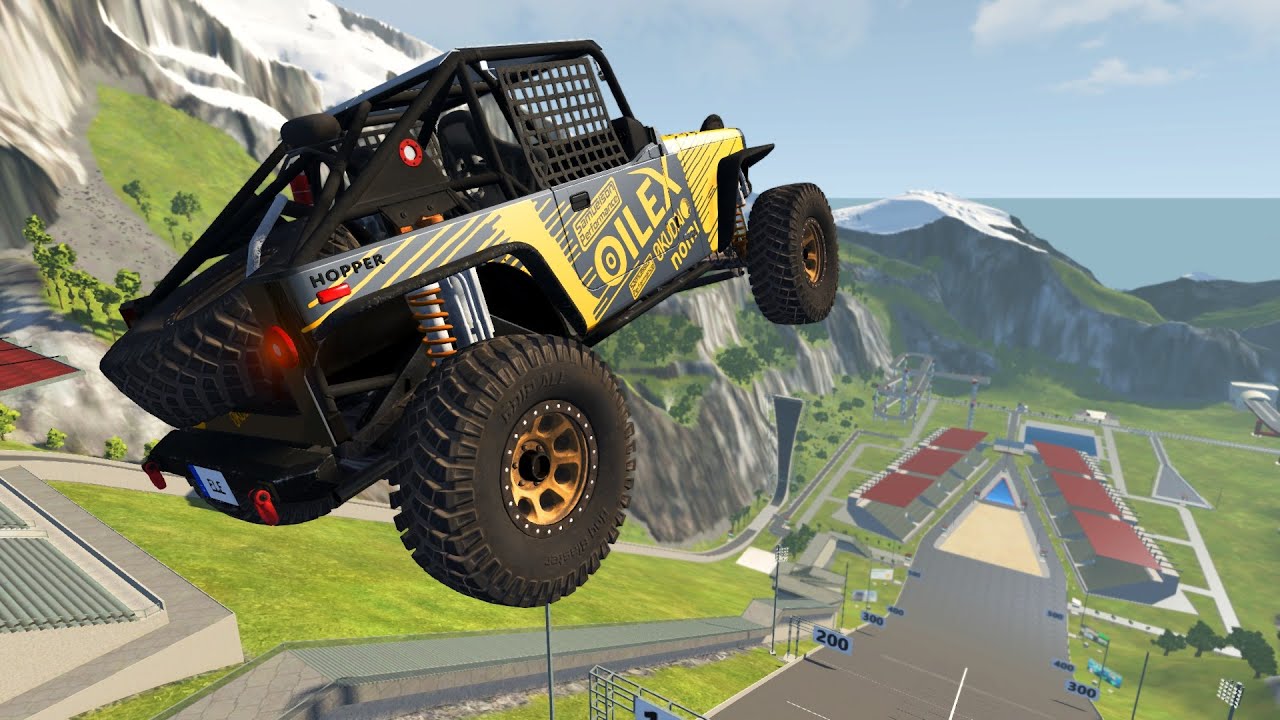 Jumping Random Cars #3 | BeamNG Drive Gameplay #84 | Live Stream - YouTube
