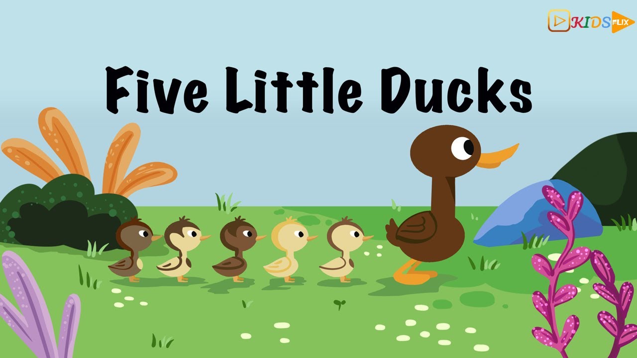 Five little ducks | KidsFlix Club | Videos for Kids | Duck and its ...