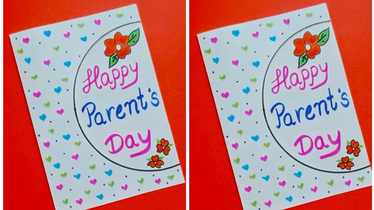DIY ll Easy white paper Happy Parents day greeting card 2024 ll How to ...