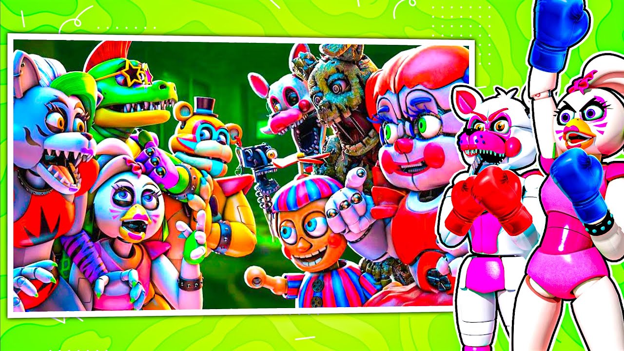 FNAF Security Breach vs FNAF AR REACT with Glamrock Chica and Funtime ...