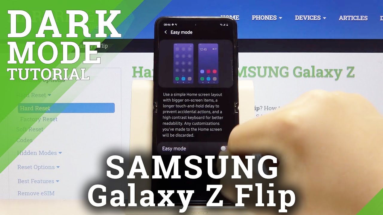 How to Use Easy Mode on Samsung Galaxy Z Flip – Change Interface - YouTube
