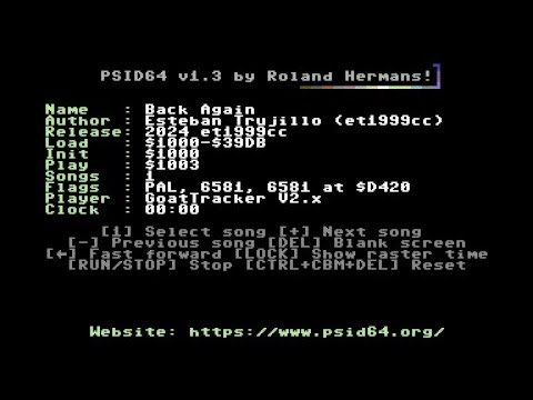 C64 Music: Back Again [2sid] by et1999cc ! 14 December 2024 - YouTube