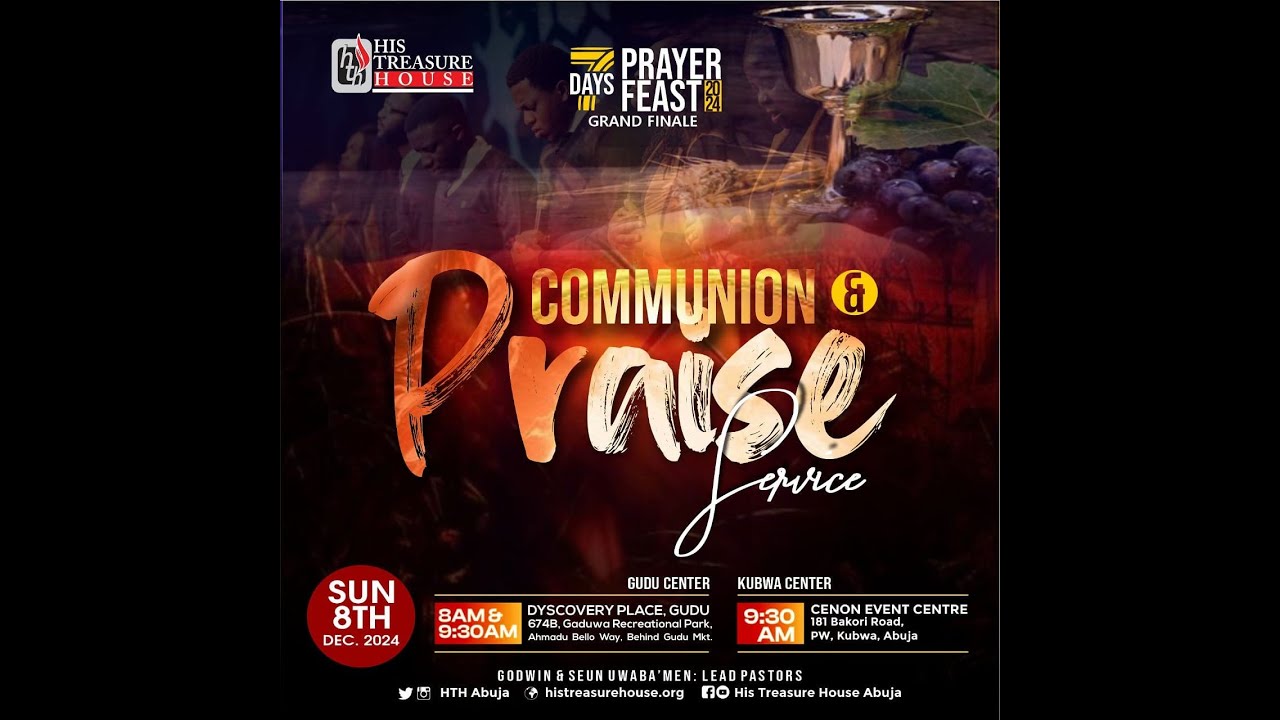 Communion & Praise Service | Prayerfeast Day 8 | 8th Dec. '24. - YouTube