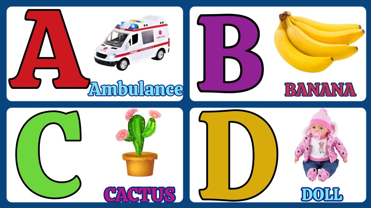 English Alphabets | Learn ABCD | ABCD | A for Apple, B for Ball , C for ...