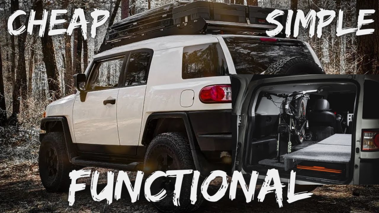 My Basic Stealth Car Camping & MTB Setup // Full Build // Toyota FJ ...