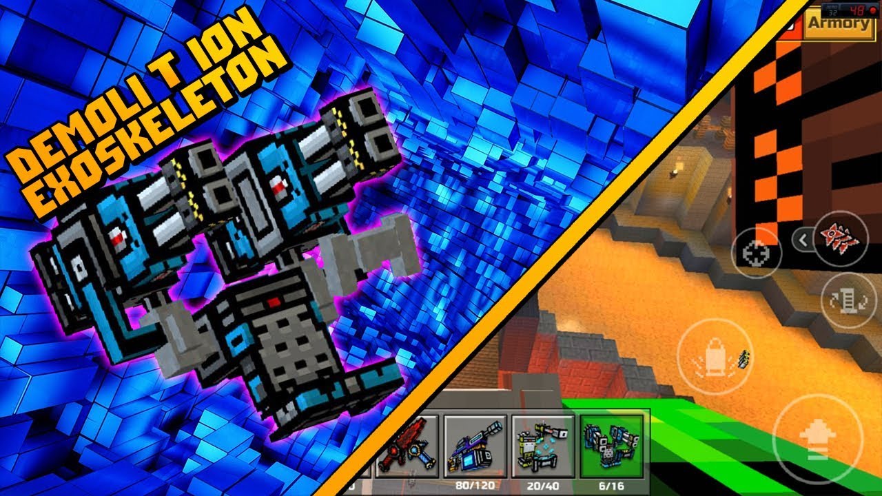Pixel Gun 3D - Demolition Exoskeleton [Review] - YouTube