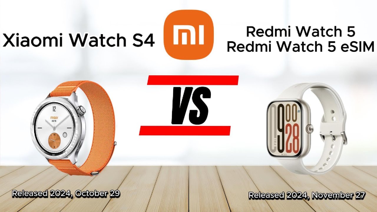 Xiaomi Watch S4 vs Redmi Watch 5 eSIM - YouTube