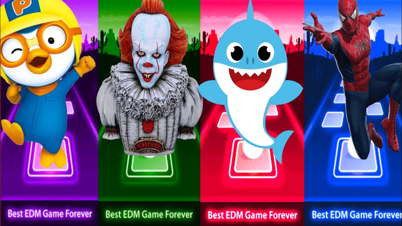 pororo🆚Pennywise🆚Baby_Shark🆚Spider_Man_Across_the_spider_verse ️Who is ...