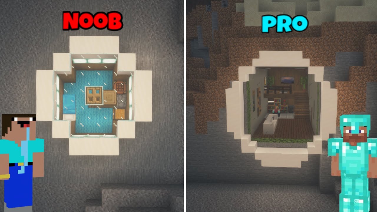 Noob VS Pro Underwater Base Build Challenge [Minecraft] - YouTube