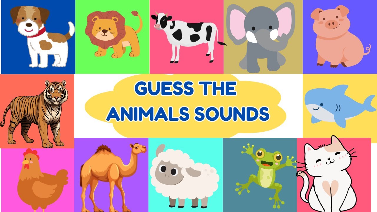 Guess The Animal Sound For Kids | Wild Animals | Domestic Animals # ...