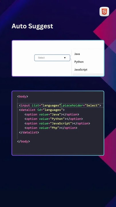 auto suggest using html and css #coding #programming #shorts #ytshorts #autosuggestion #htmlcss ...