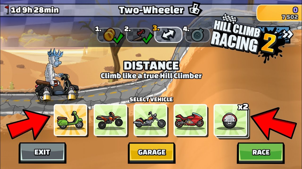 Hill Climb Racing 2 New Two-Wheeler Team event 21k points - YouTube
