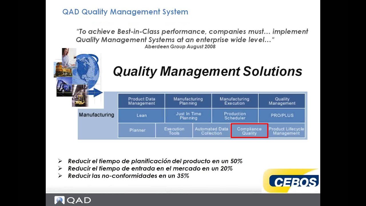 Calidad de la Producción con QAD Quality Management System - YouTube