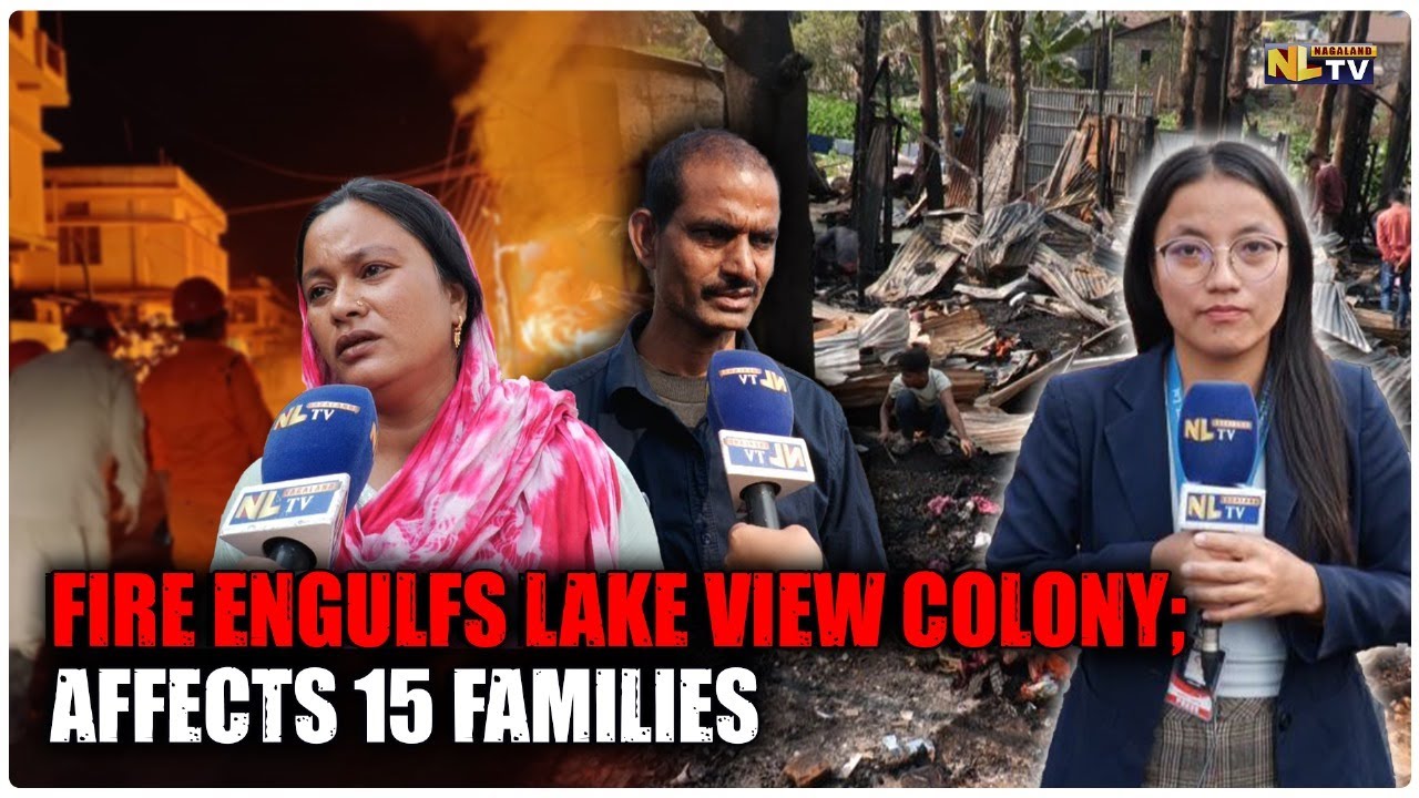 FIRE ENGULFS LAKE VIEW COLONY; AFFECTS 15 FAMILIES - YouTube