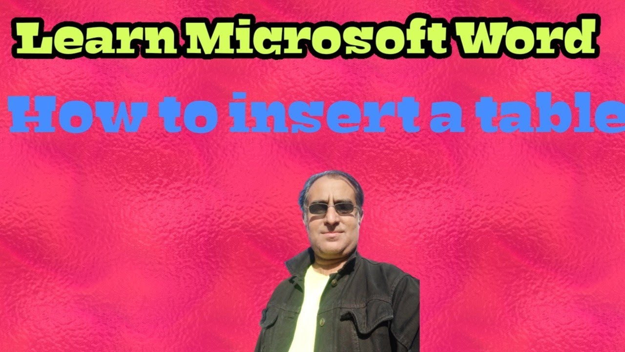 How To Insert A Table In Word Document Microsoft Word Tutorial YouTube How To Insert A Table In Word Document Microsoft Word Tutorial YouTube