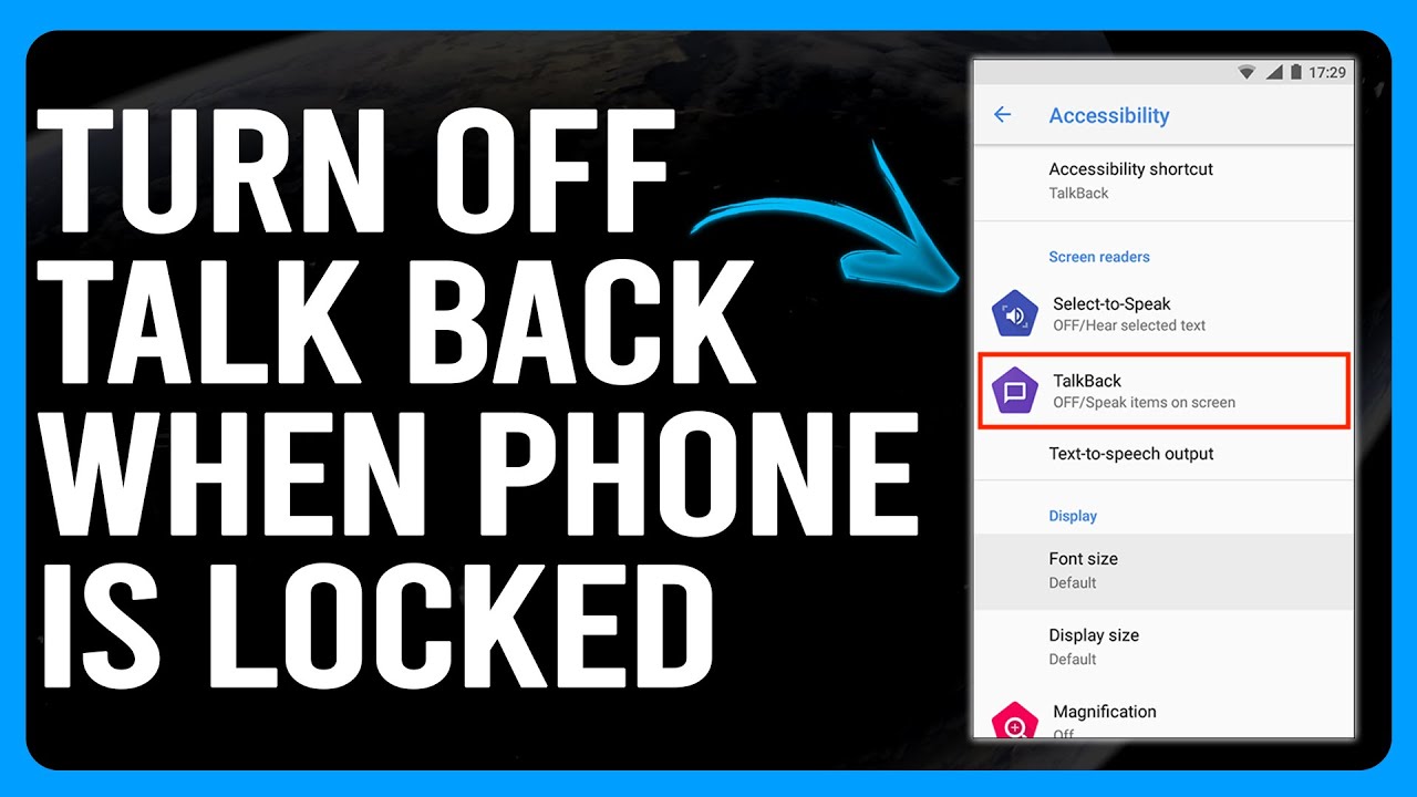 How To Turn Off Talk Back When Phone Is Locked (How To Disable Talk ...
