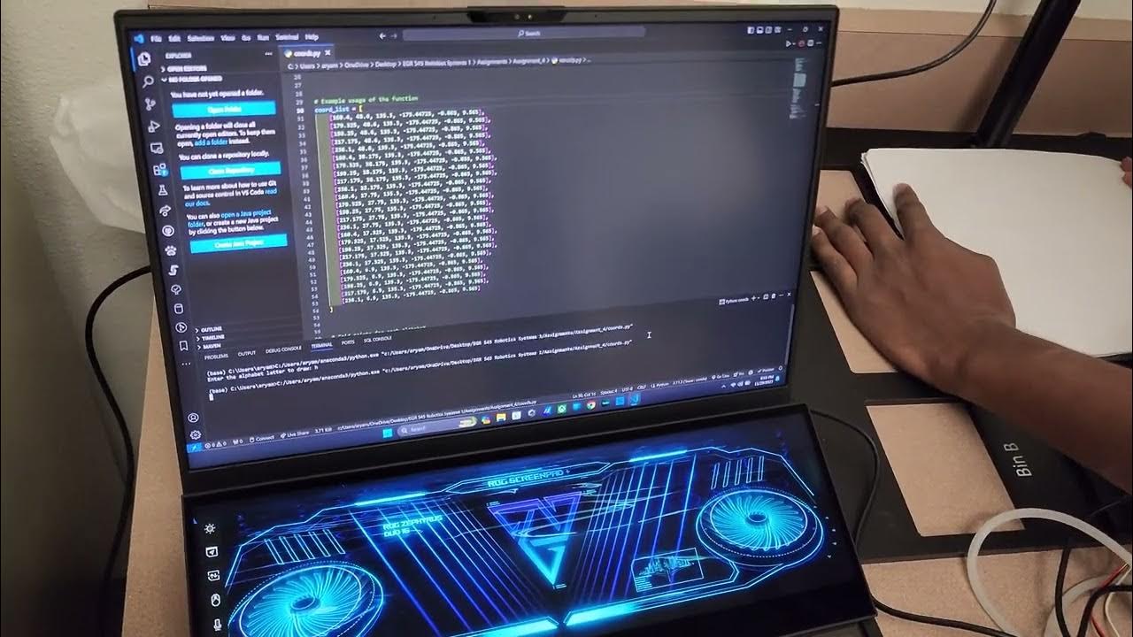 Digital Twin and Real Cobot Handwriting - MATLAB + Python - YouTube