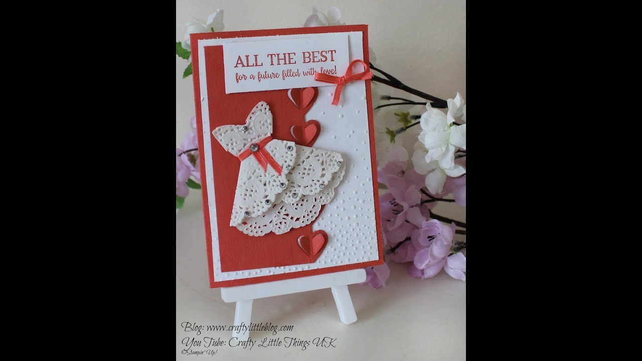 Doily Dress Card Tutorial - Doily Day #1 - YouTube
