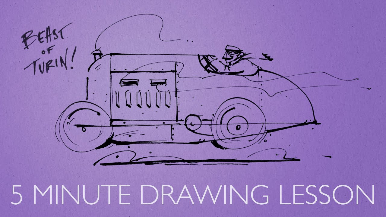5 Minute Drawing Lesson - How to draw the Beast of Turin - YouTube