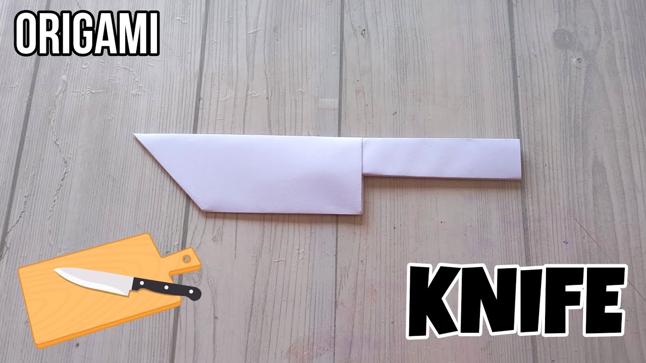 KNIFE ORIGAMI TUTORIAL| PAPER CRAFT #origami #knife #tutorial - YouTube