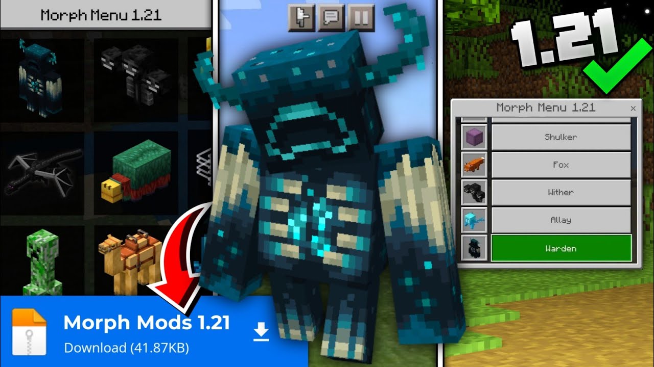 [ Top 3 ] "Morph Mod for Minecraft Pe 1.21" || Updated ⚡ - YouTube