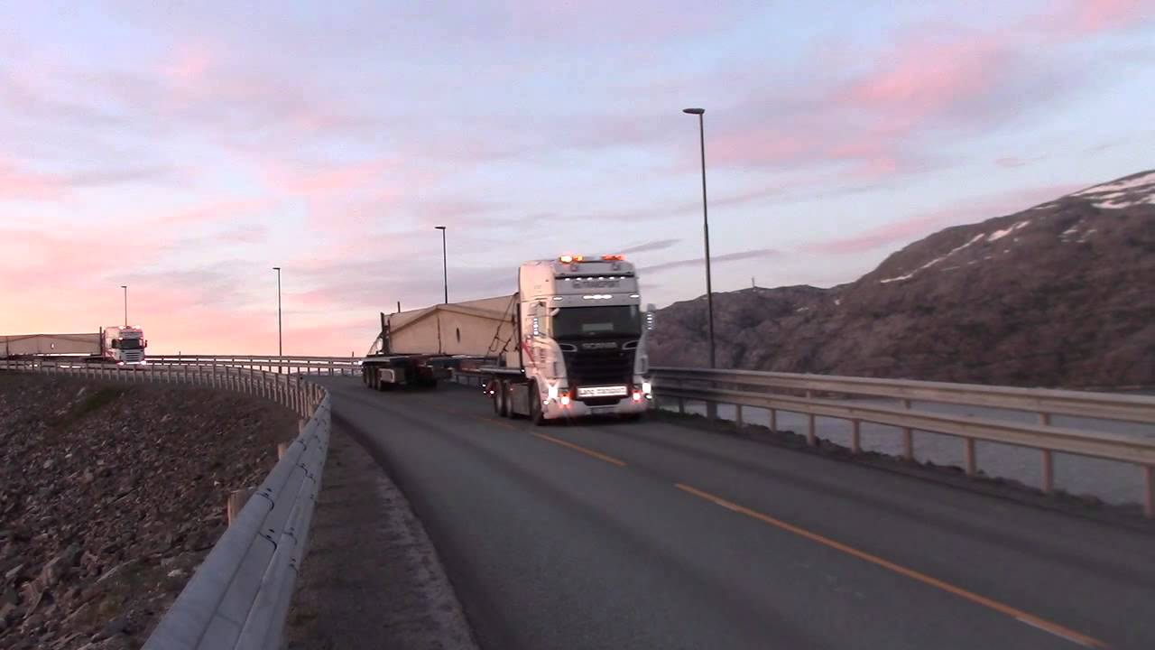 Transport av betongelementer - YouTube