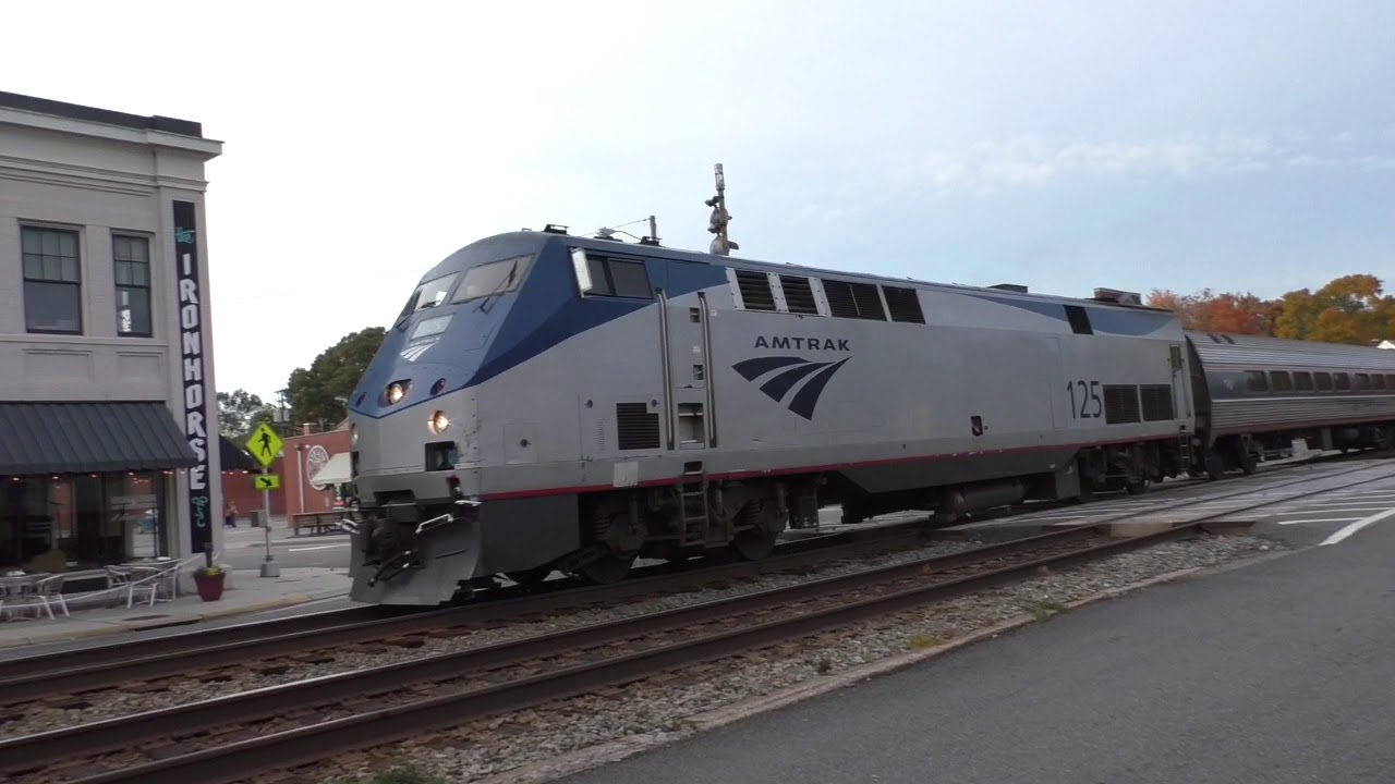 Amtrak 91 Silver Star Southbound In Ashland, Virginia - YouTube