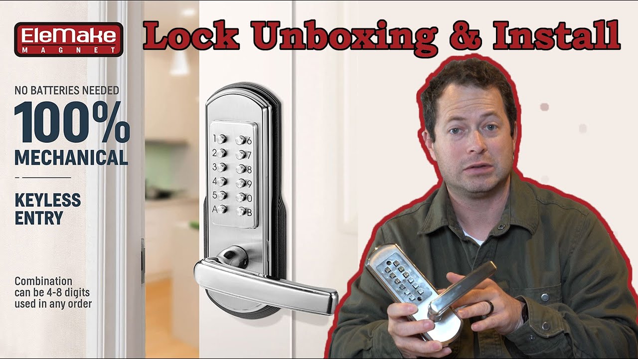 Keyless Mechanical Keypad Lever Lock - No Batteries - Elemake - How To ...